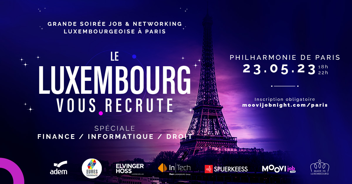 Moovijob Night Luxembourg à Paris, la soirée de recrutement pour échanger avec les entreprises ...